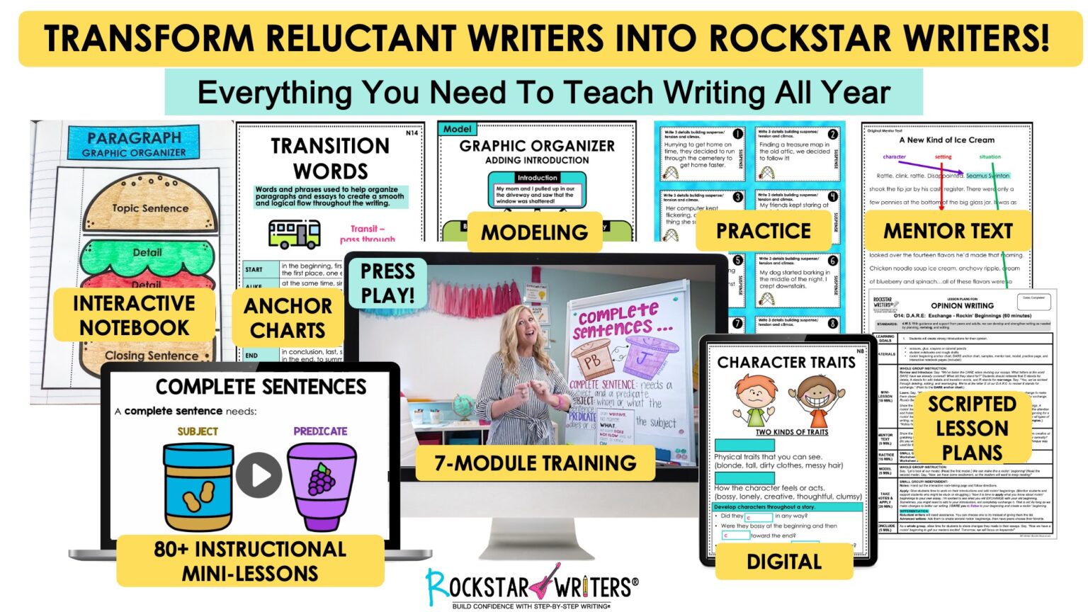 Rockstar Writers® – Build confidence with step-by-step writing